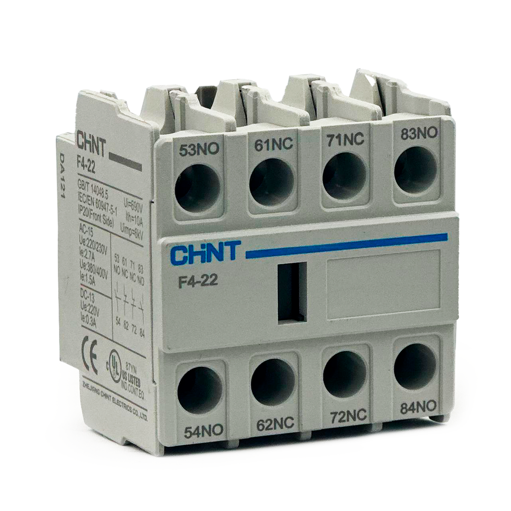 Block Contacto Auxiliar Frontal 2Na+2Nc P/Cont. Nc1 439520 | Grupo Coinp Store